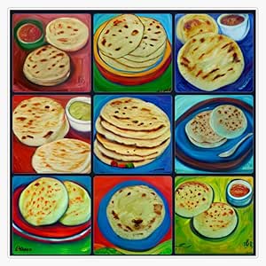 Amazon.com: Pupusa Art Sticker Vinyl Decal Car Laptop Wall Window ...