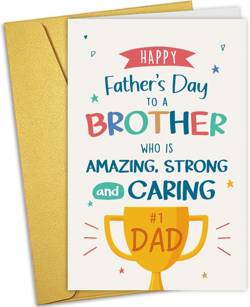 Amazon.com : Nchigedy Happy Father's Day Card for Brothers, Brother ...