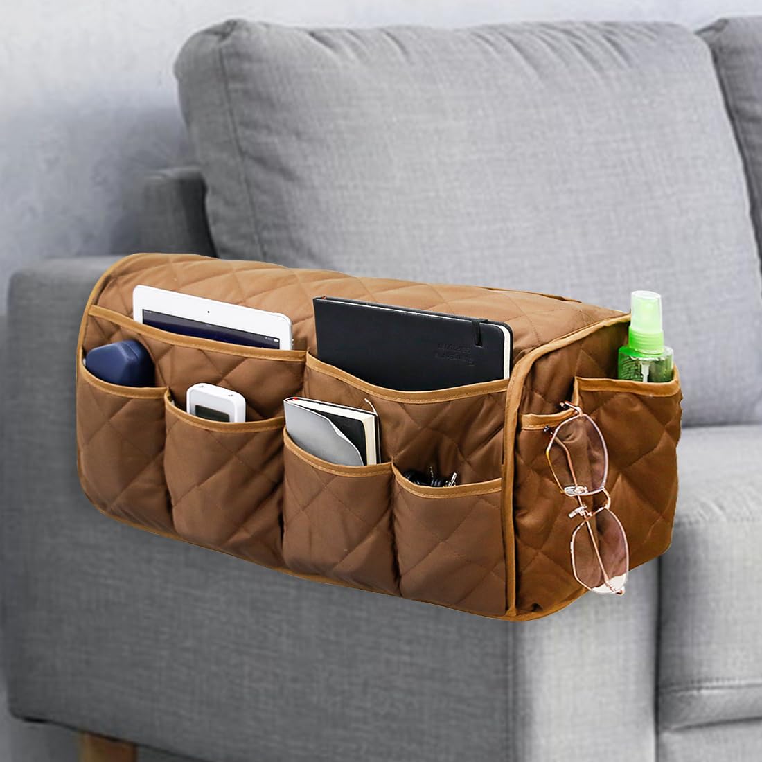 Amazon.com: DECKALY Sofa Armrest Organizer Non-Slip Arm Chair Bedside ...