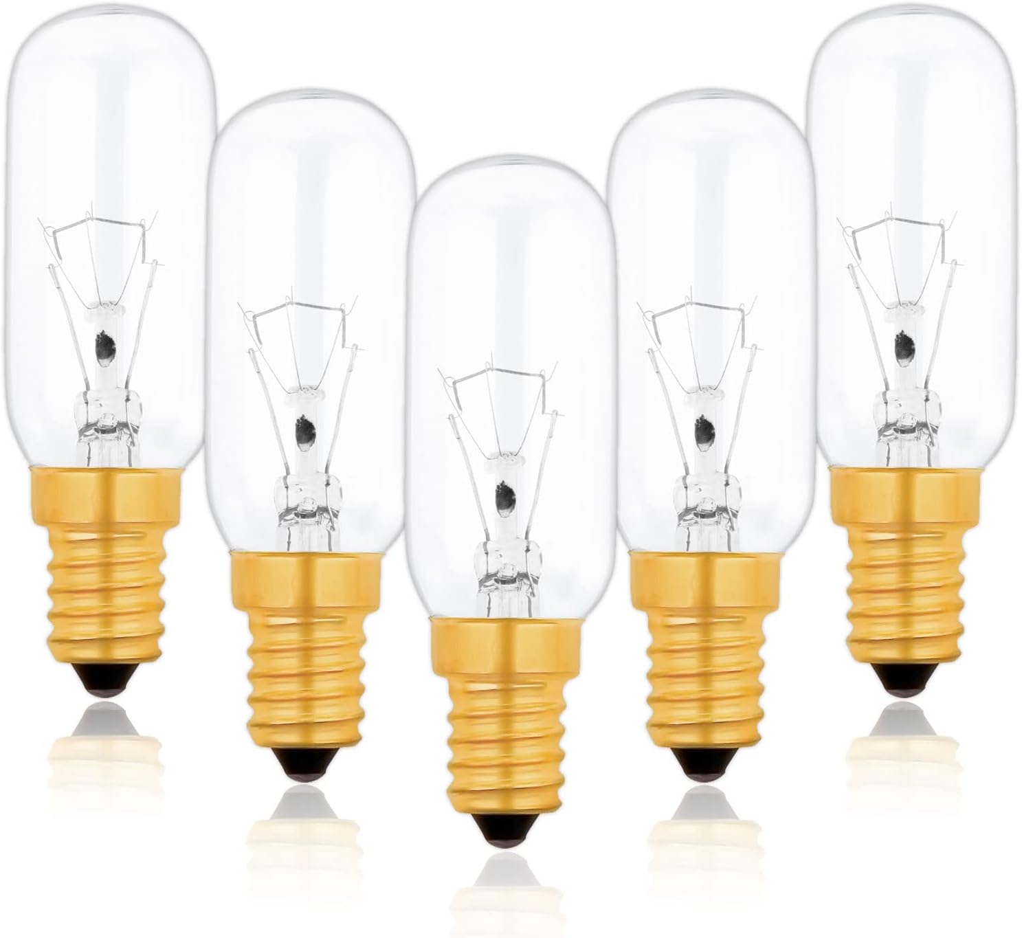 Caldarax 5 Pack 40W E14 Cooker Hood Bulb, Dimmable T25 Incandescent ...