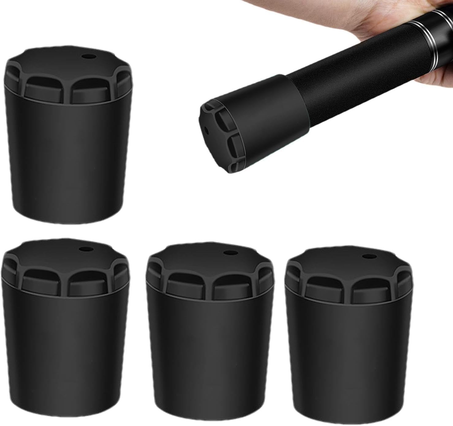 Amazon.com: 4Pcs Black Fishing Rod Butt Cushion - Fishing Rod End Caps ...