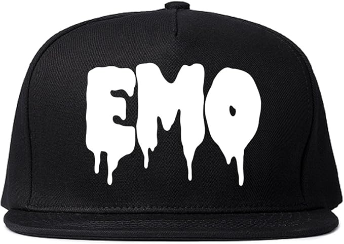 Emo Goth Snapback Hat Cap Black at Amazon Men’s Clothing store