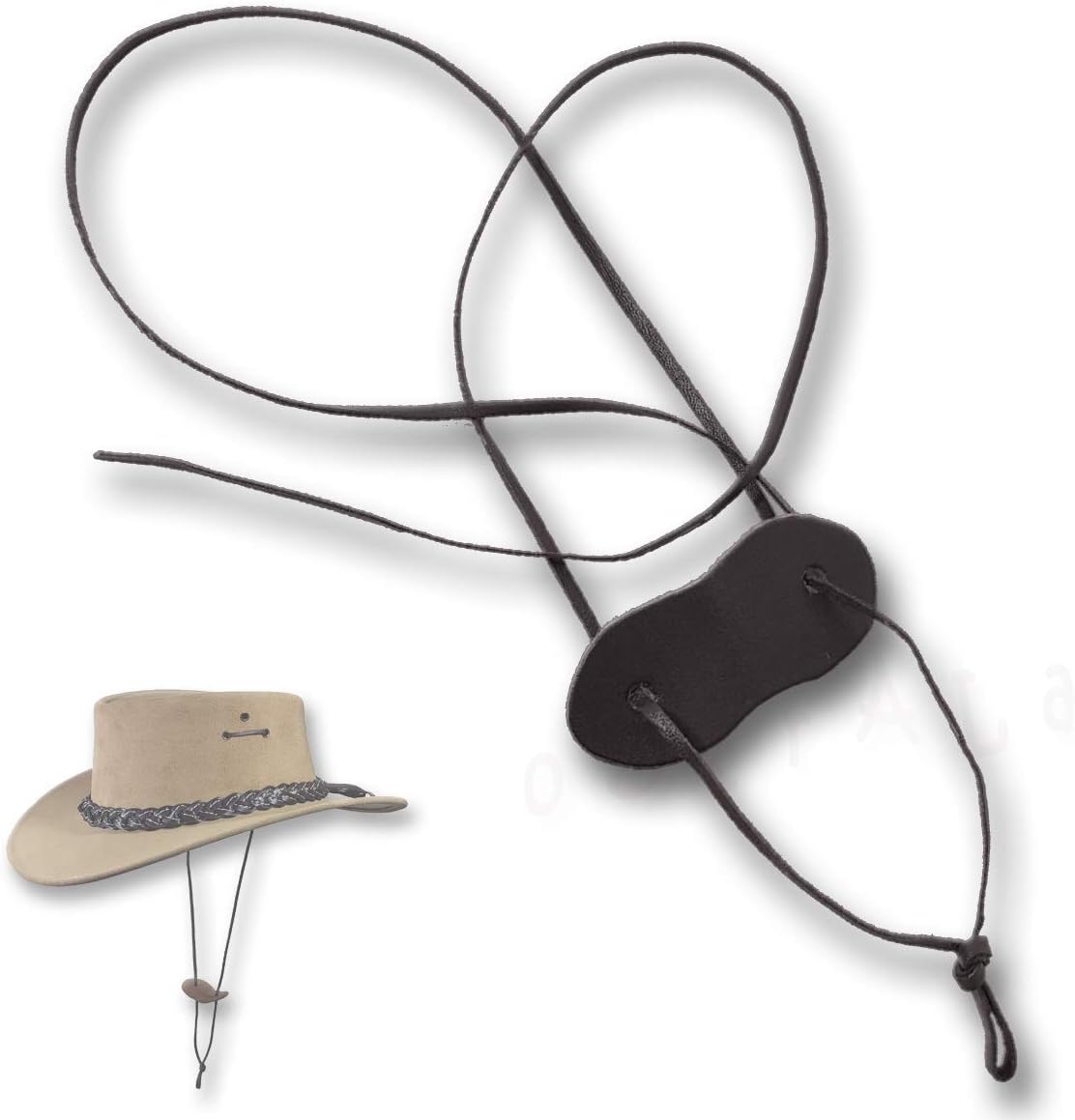 Oztrala~Chin-Strap Kangaroo Leather Stampede String Australian Mens ...