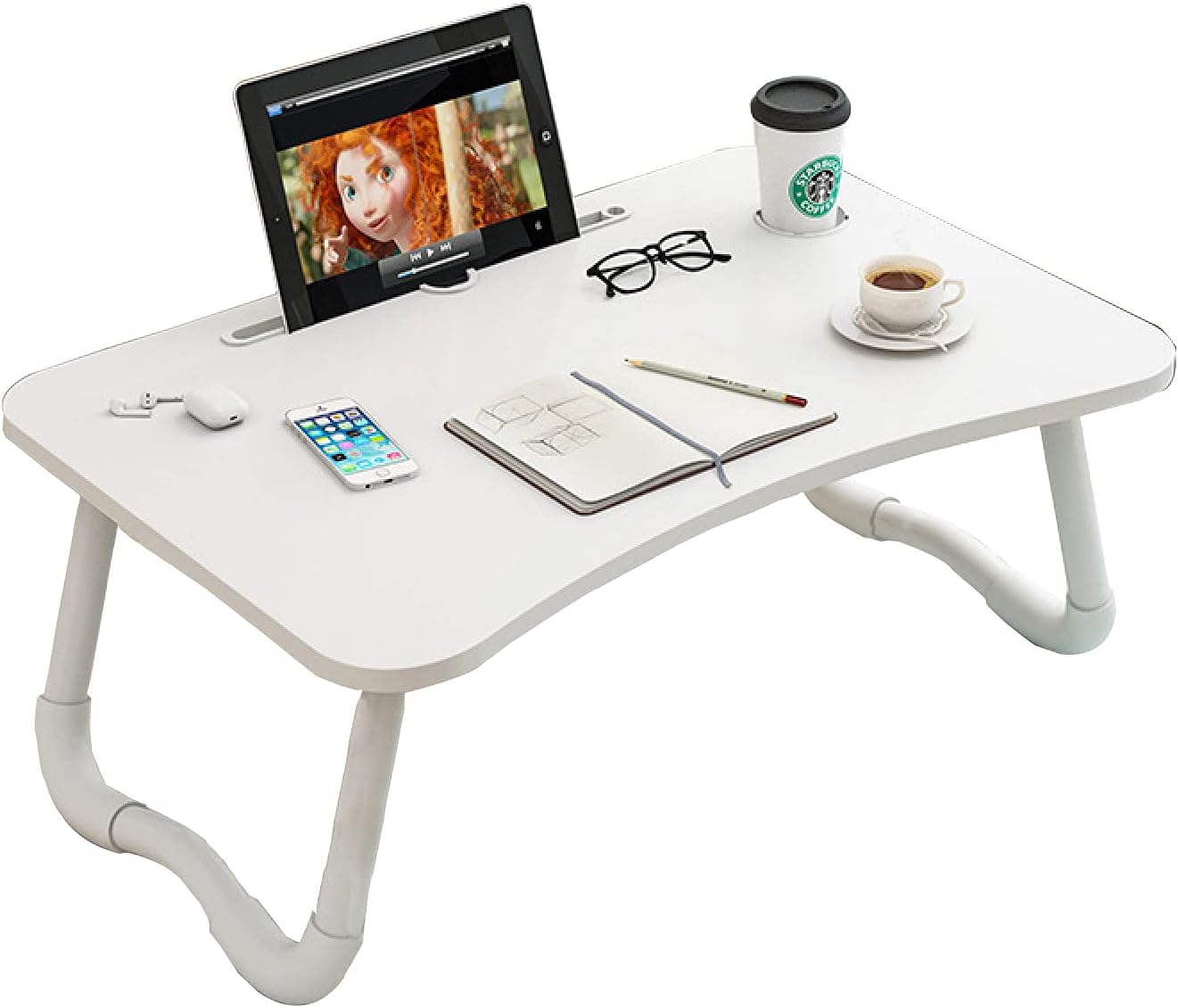 Amazon.com: Folding Laptop Bed Tray Table,Folding Table On Bed,Portable ...