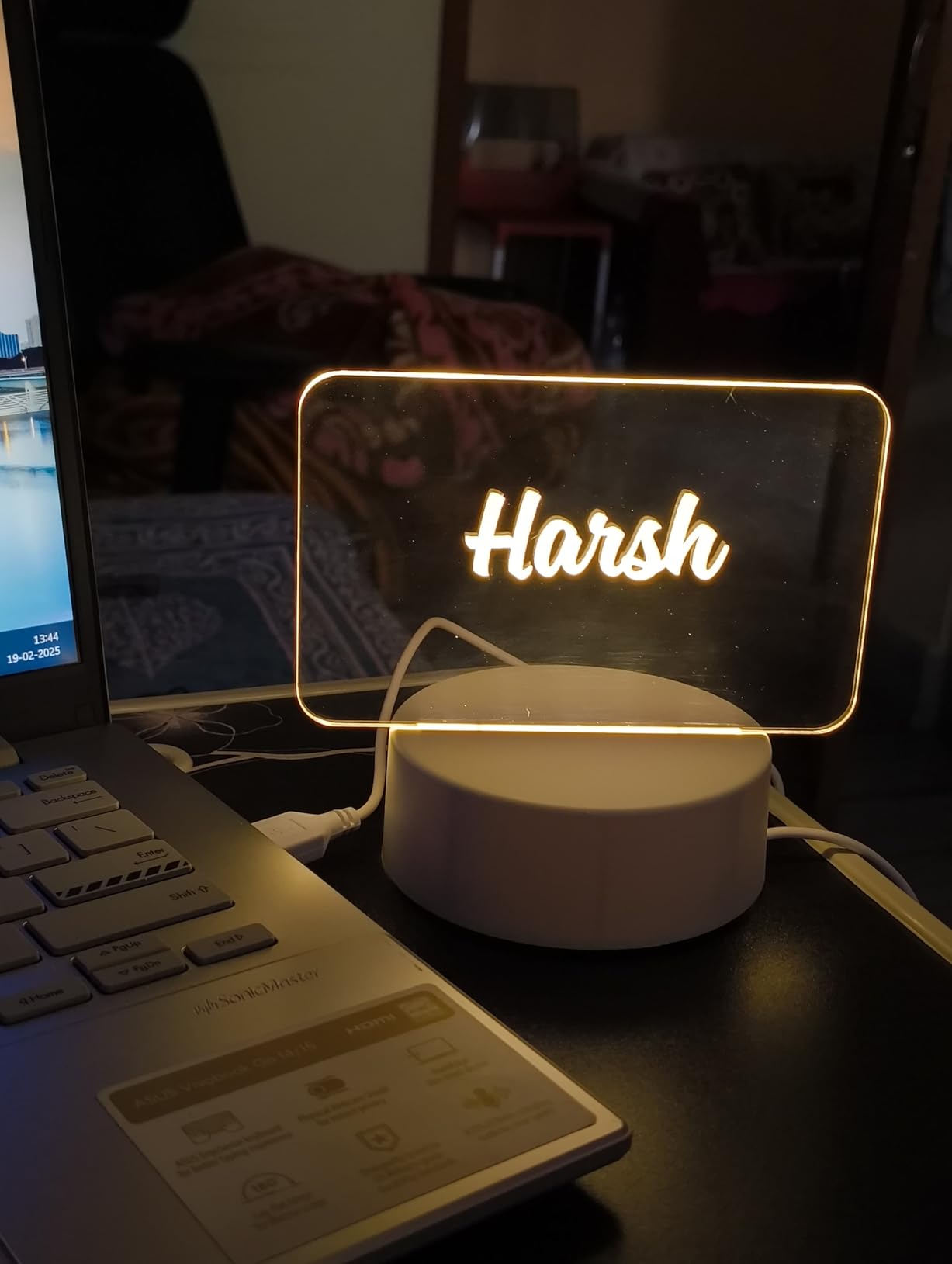 Buy Personalized Name LED Night Table Lamp Customized Gifts for ...