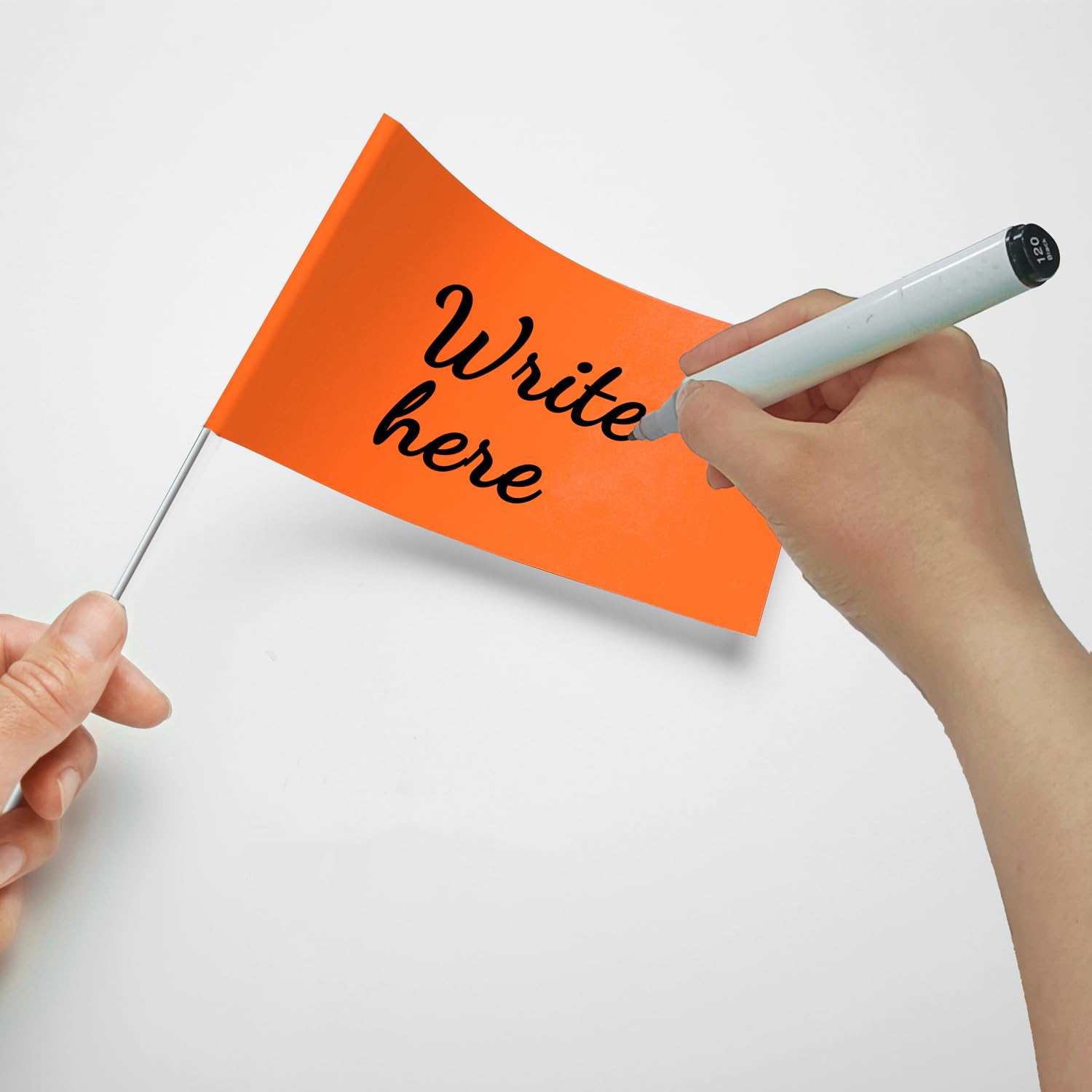 Snapklik.com : Zozen 50Pack Marking Flags, Orange Yard Flags 15x4x5 ...