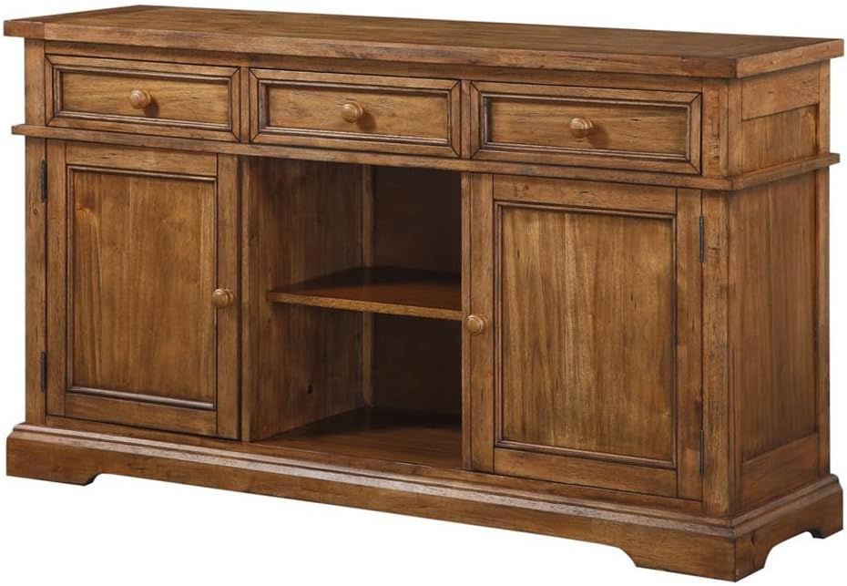Amazon.com: Powell Furniture 15D1021H Mansfield Honey Buffet, : Home ...