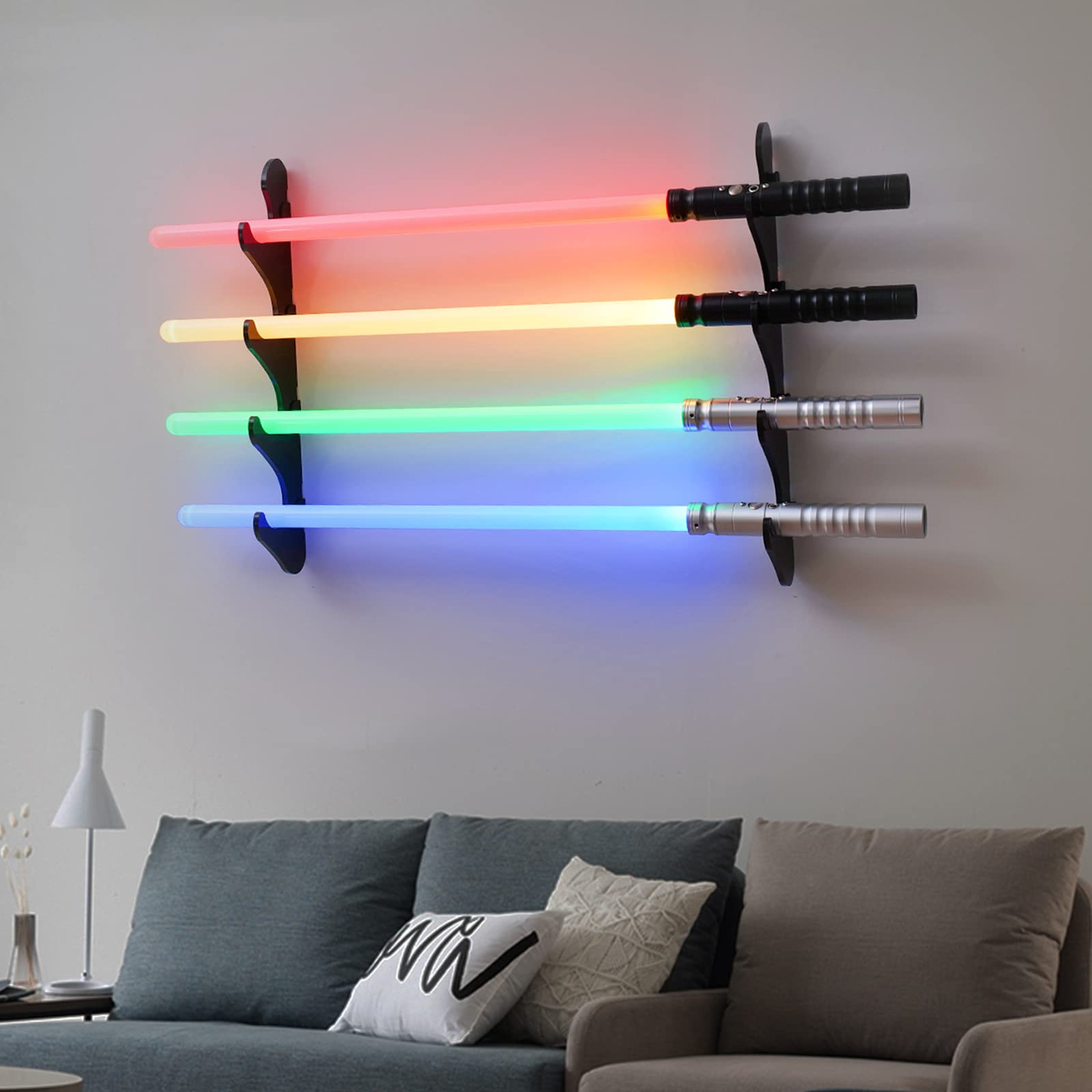 Amazon.com: BYTOTU Lightsaber Rack -Lightsaber Wall Mount- black ...