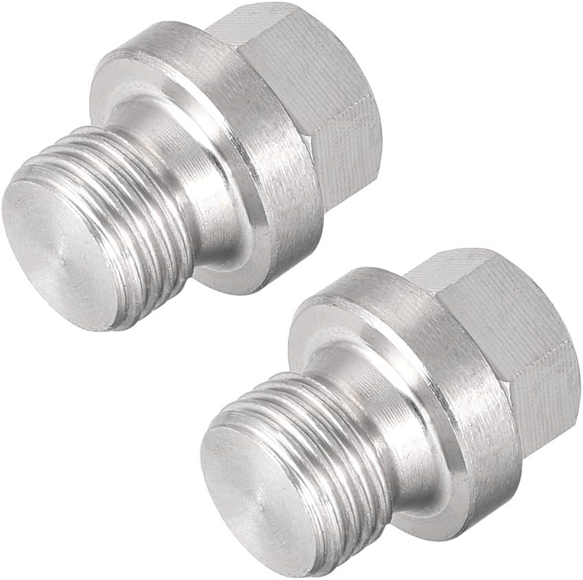 Amazon.com: uxcell M10 X 1 Male Outer Hex Head Plug - 304 Stainless ...