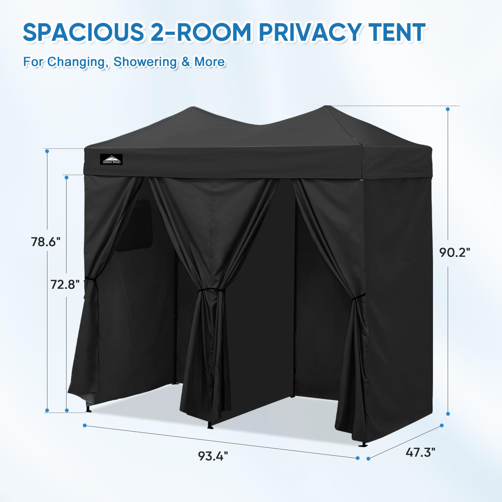 Snapklik.com : Outdoor Changing Room 8x4, 2 Room Pop Up Portable ...