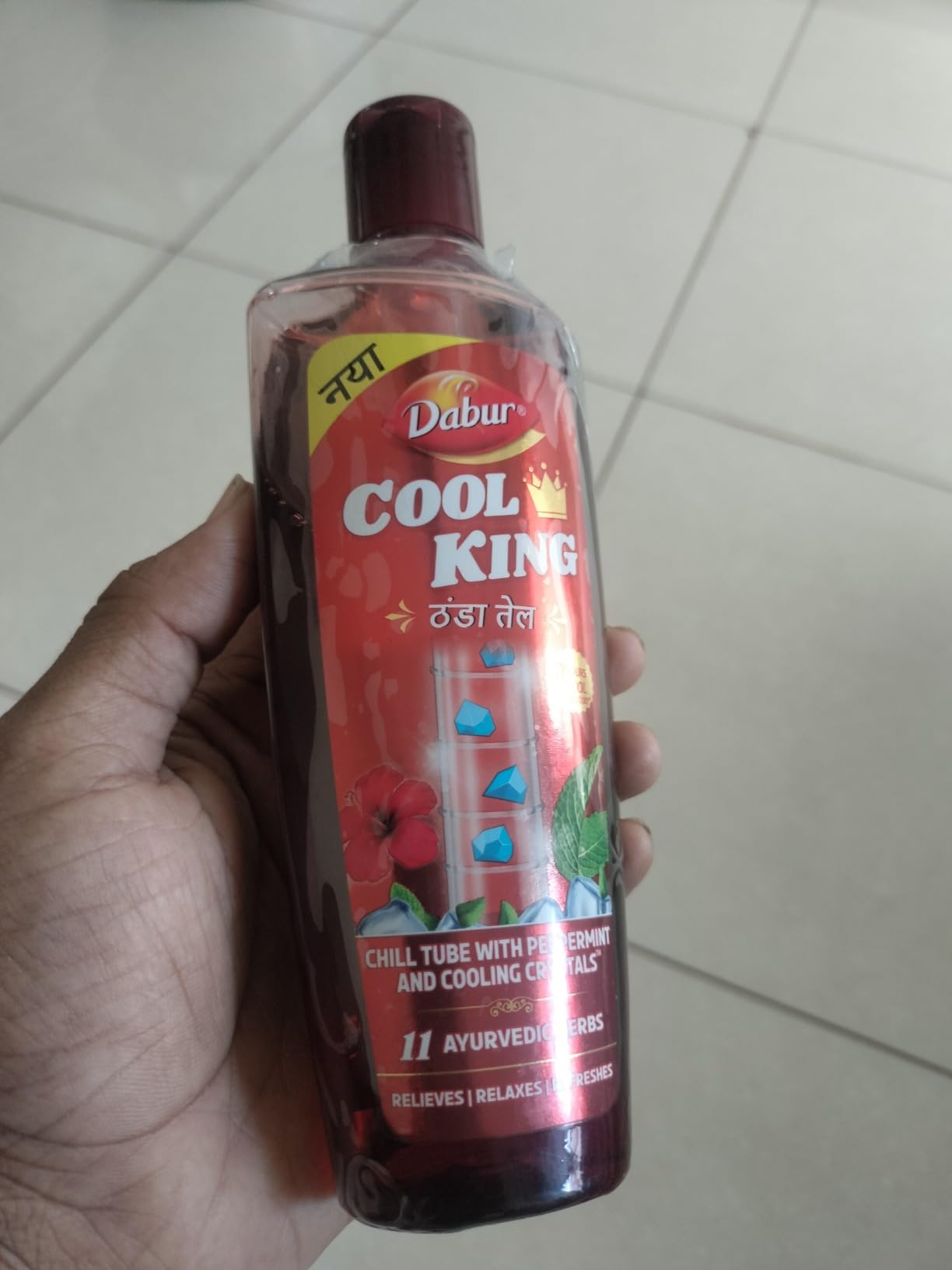 Buy Dabur Cool King Thanda Tel Hair Oil - 270ml (Pack of 2) | Power of 11 Ayurvedic Herbs ...