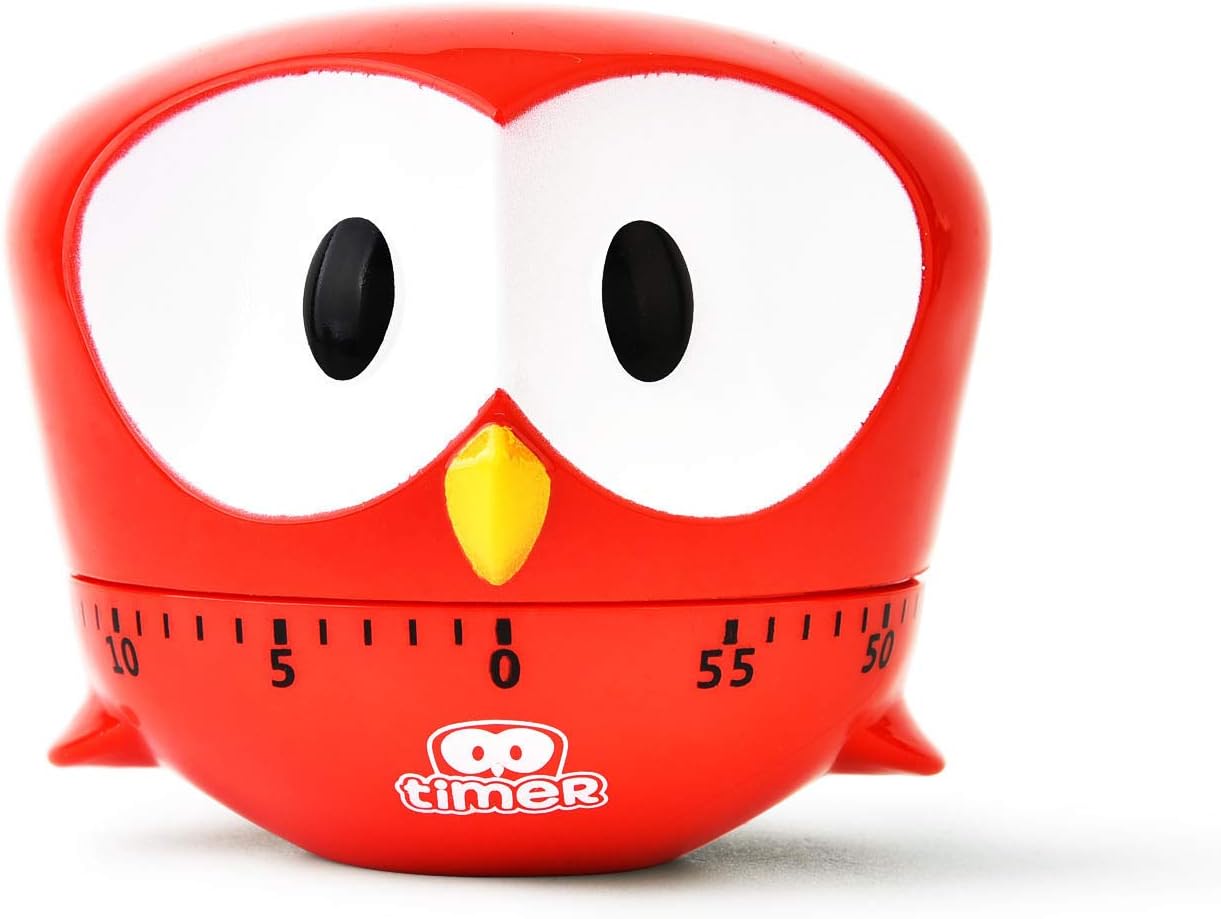 Amazon.com: Red Big-Eyed Eagle Manually Mechanical Kitchen Timer, Clock ...