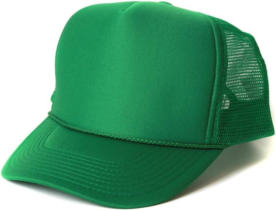Amazon.com: Vintage Trucker Hat Solid - Kelly Green : Clothing, Shoes ...