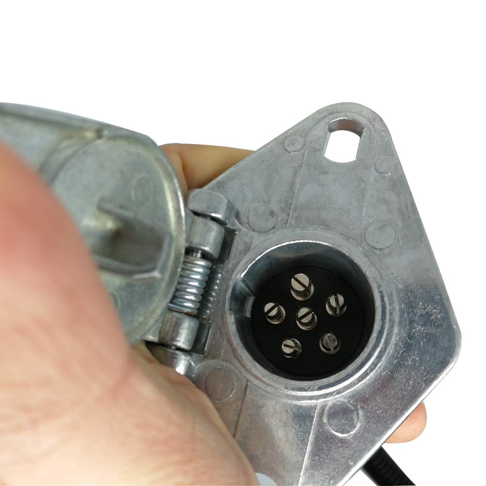 Snapklik.com : NEWSUN 4 Way Flat To 6 Way Round Connector Vehicle Side ...