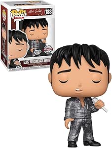 Pop Funko 188 Exlcusive Elvis 68' Comeback Special Diamond | Amazon.com.br