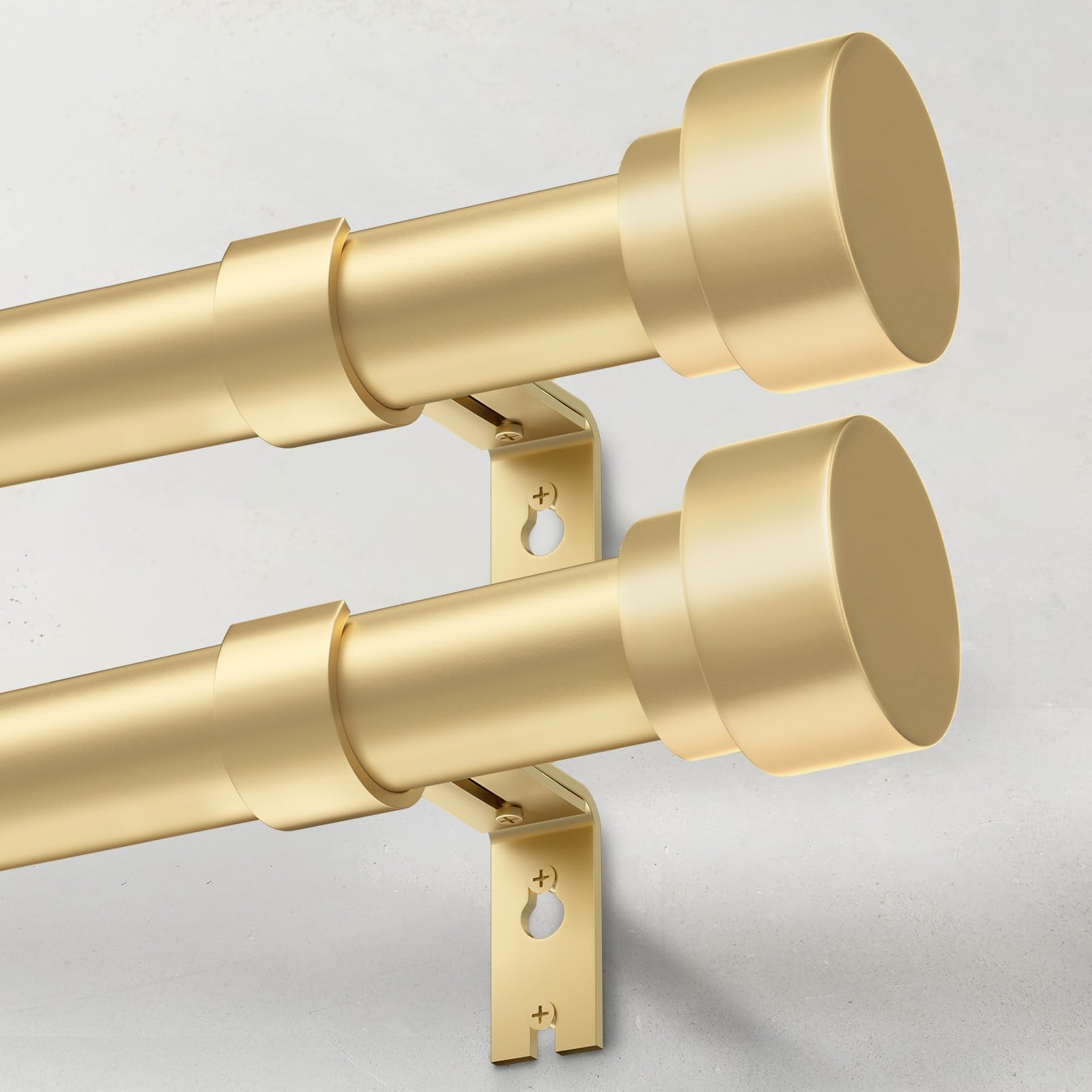 Amazon.com: 2 Pack Gold Curtain Rods for Windows 48 to 84 Inch(4-7ft ...
