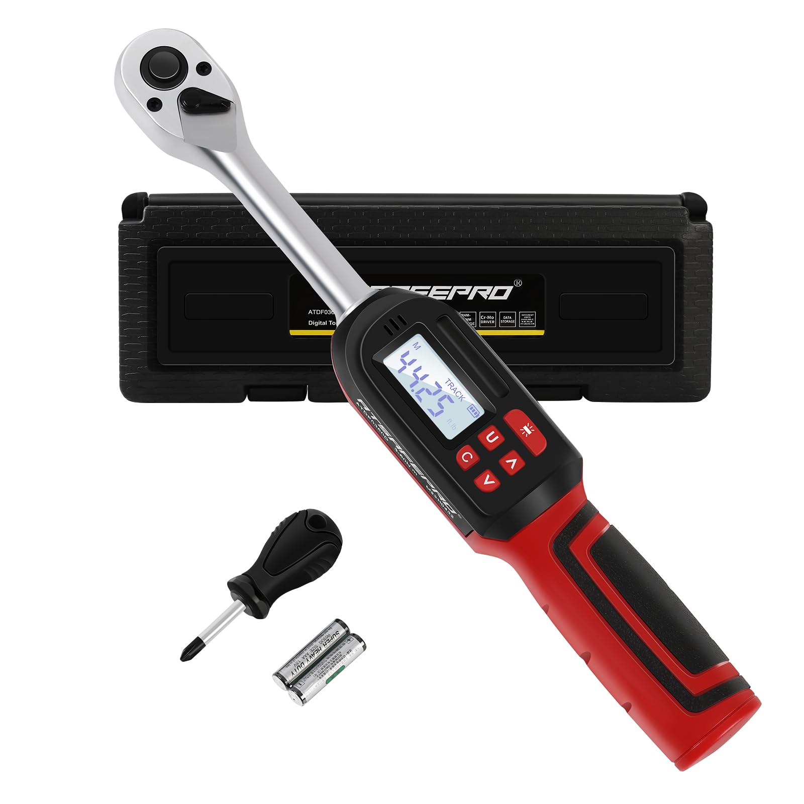 ATsafepro Digital Torque Wrench 3/8" Drive, Electronic Torque Wrench 3 ...
