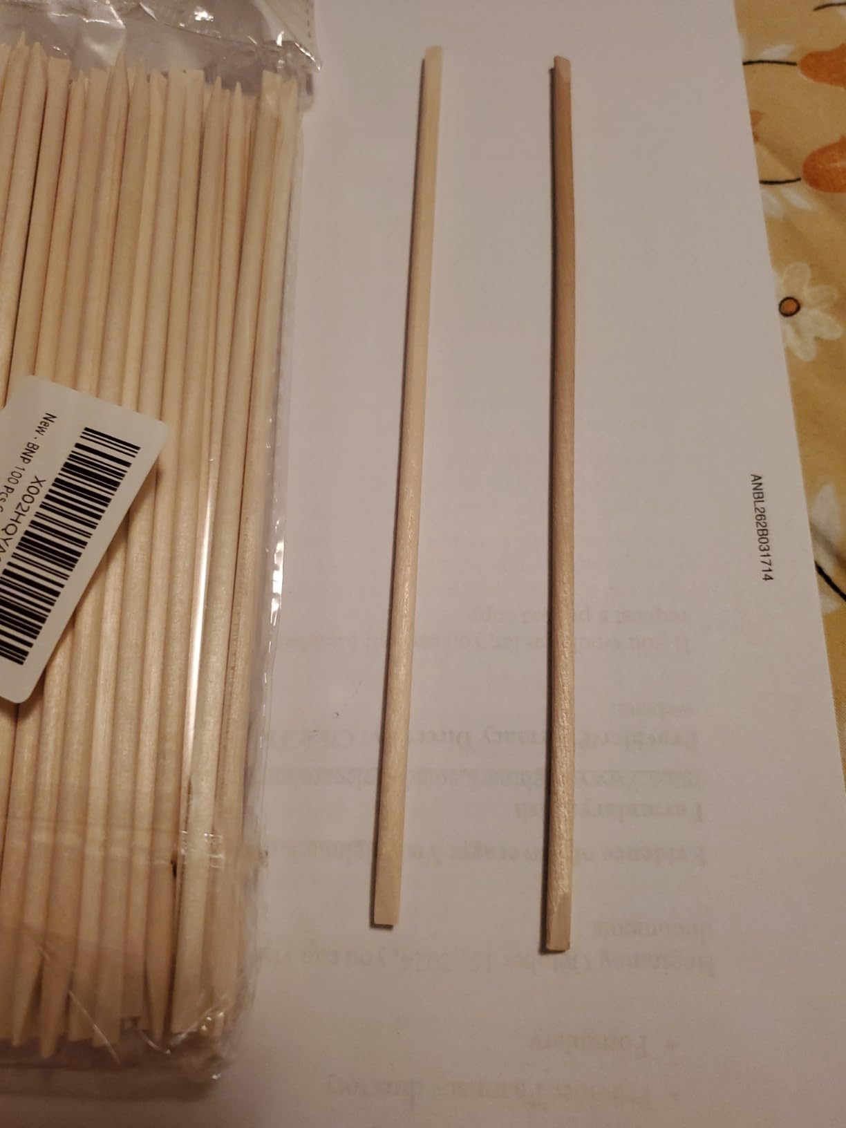 Amazon.com : BNP 100 Pcs Cuticle Wood Stick Pusher For Manicure 7" in ...