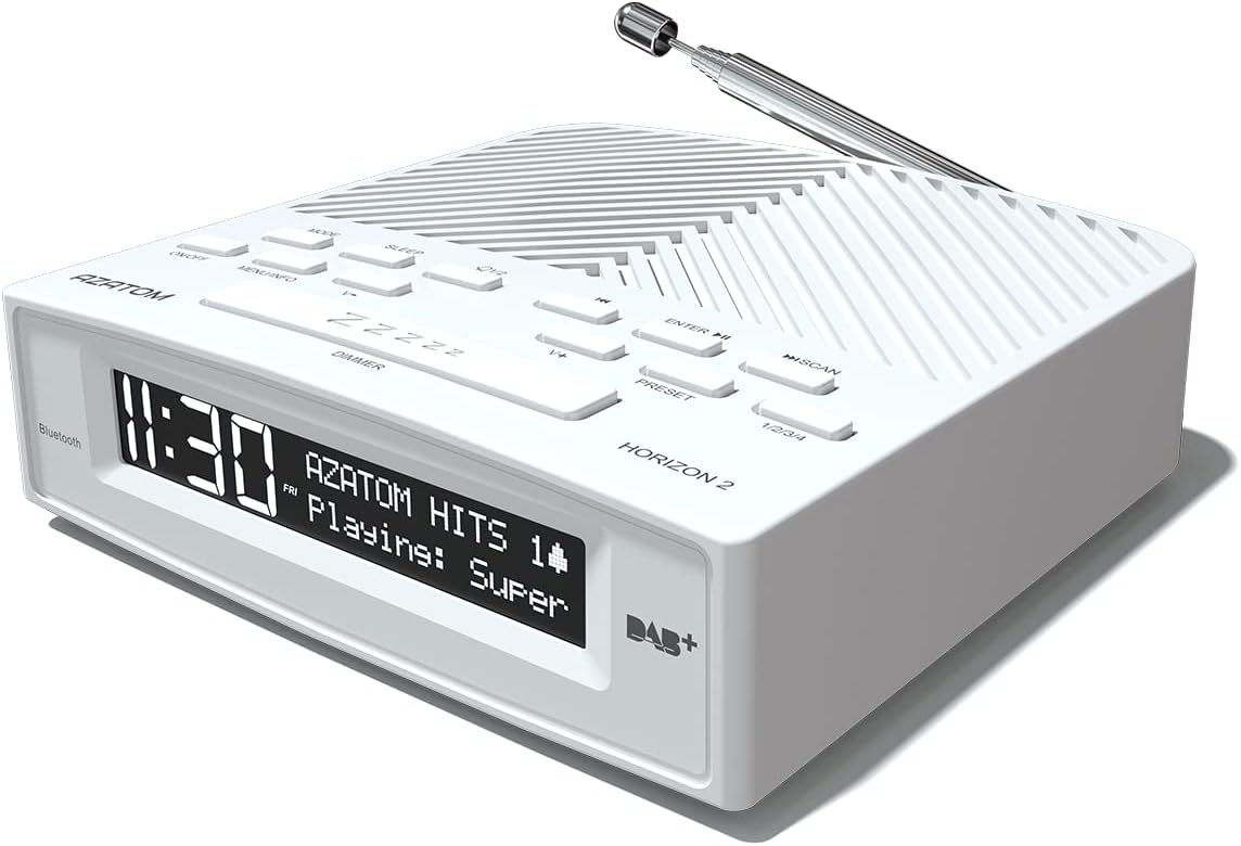 AZATOM Horizon DAB Digital Bedside FM Radio Alarm Clock - Bluetooth ...
