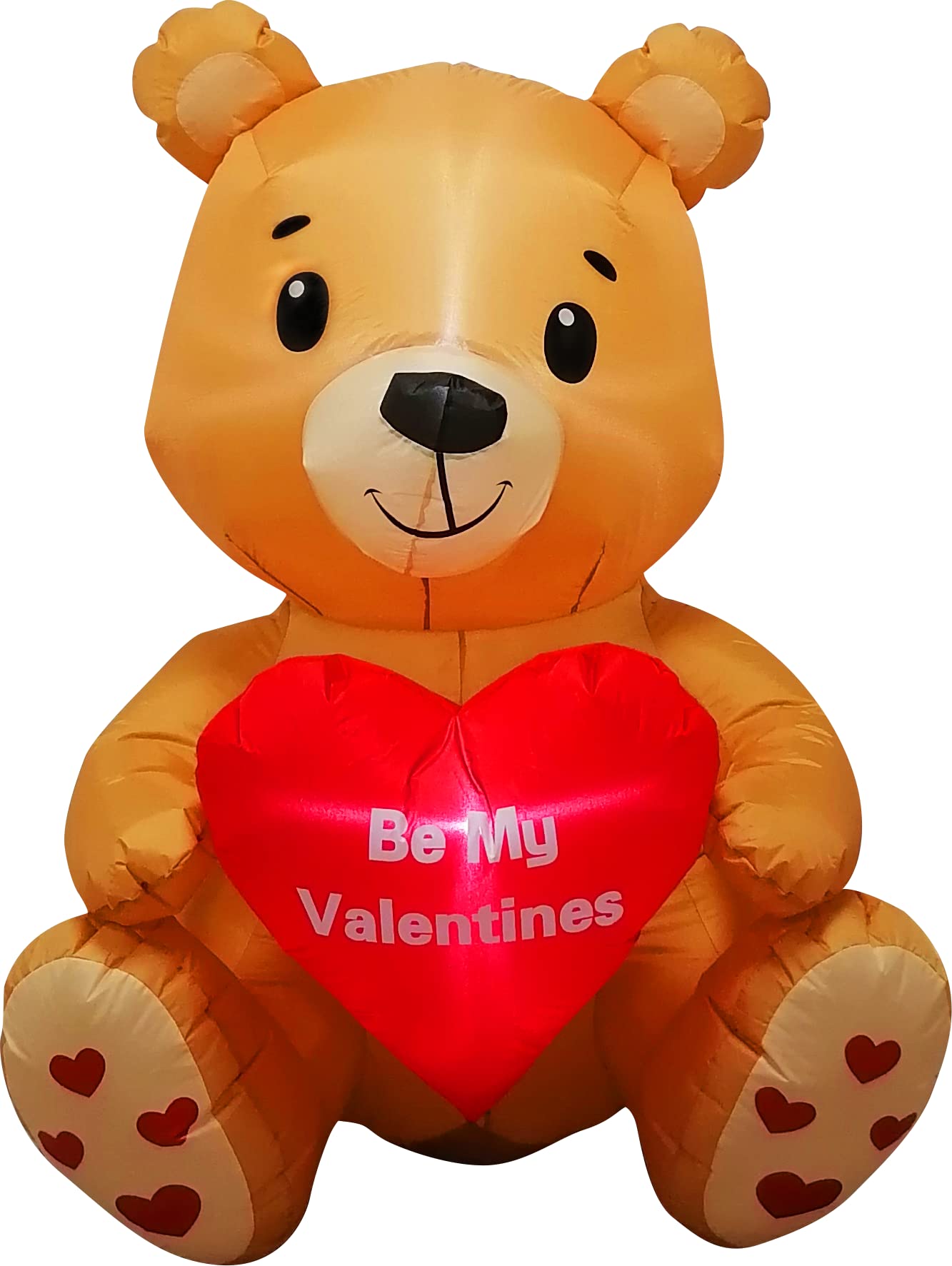 ECOOSTAR 4.2FT Valentines Day Inflatables Bear with Heart, Blow UpYard ...