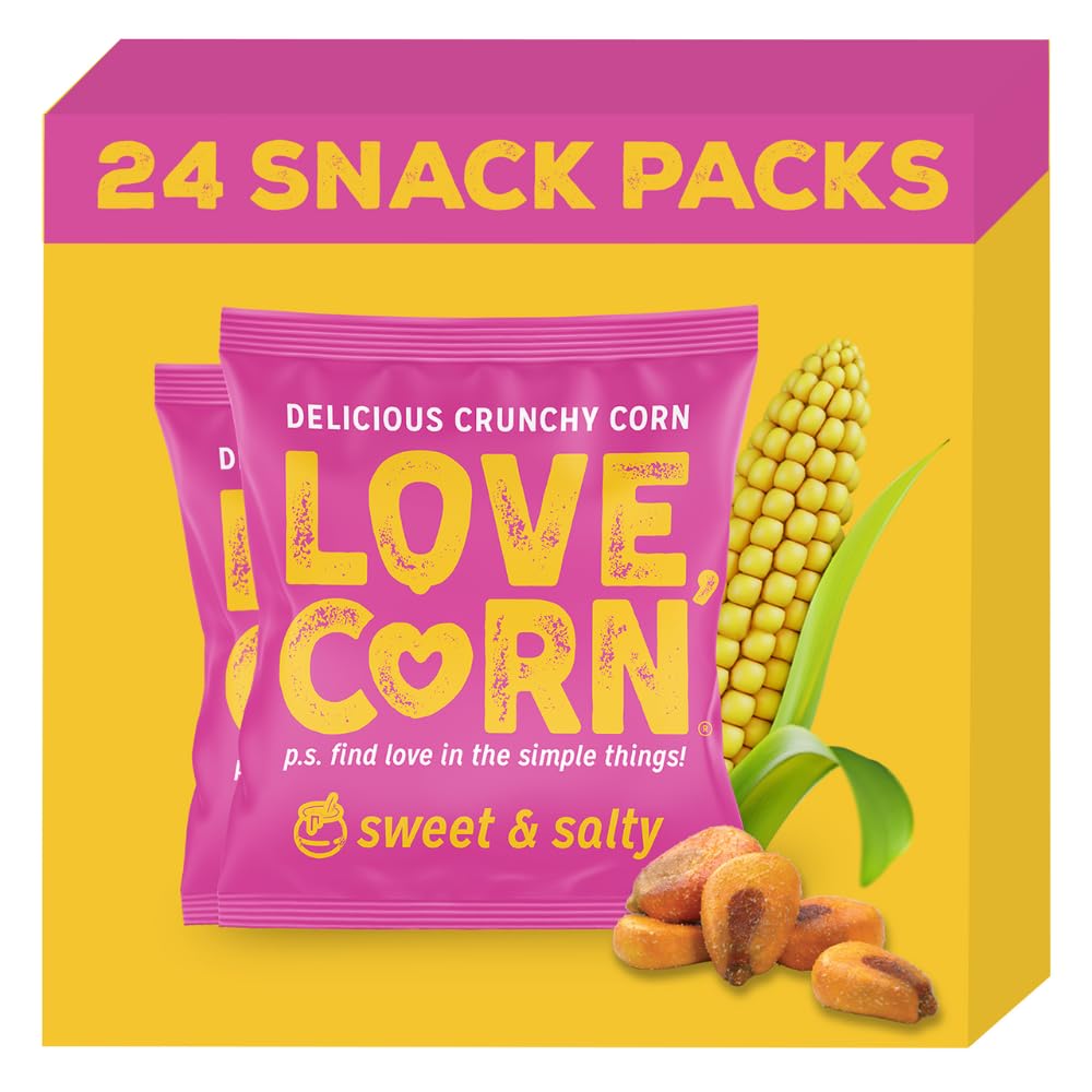 LOVE CORN Sweet & Salty Crunchy Corn Snack 20g x 24 Bags – Healthy ...