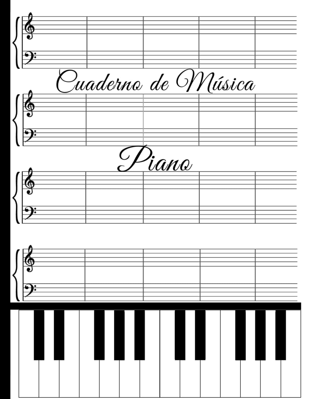 Clave De Fa De Escala De Piano Tabla De Notas Del Teclado De Piano En