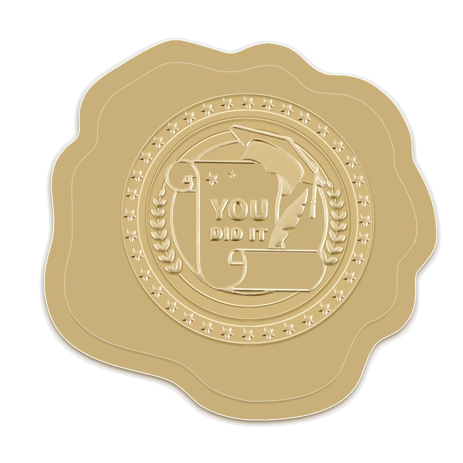 Amazon.com : WhatSign 36Pcs Gold Embossed Graduation Stickers 1.5 ...