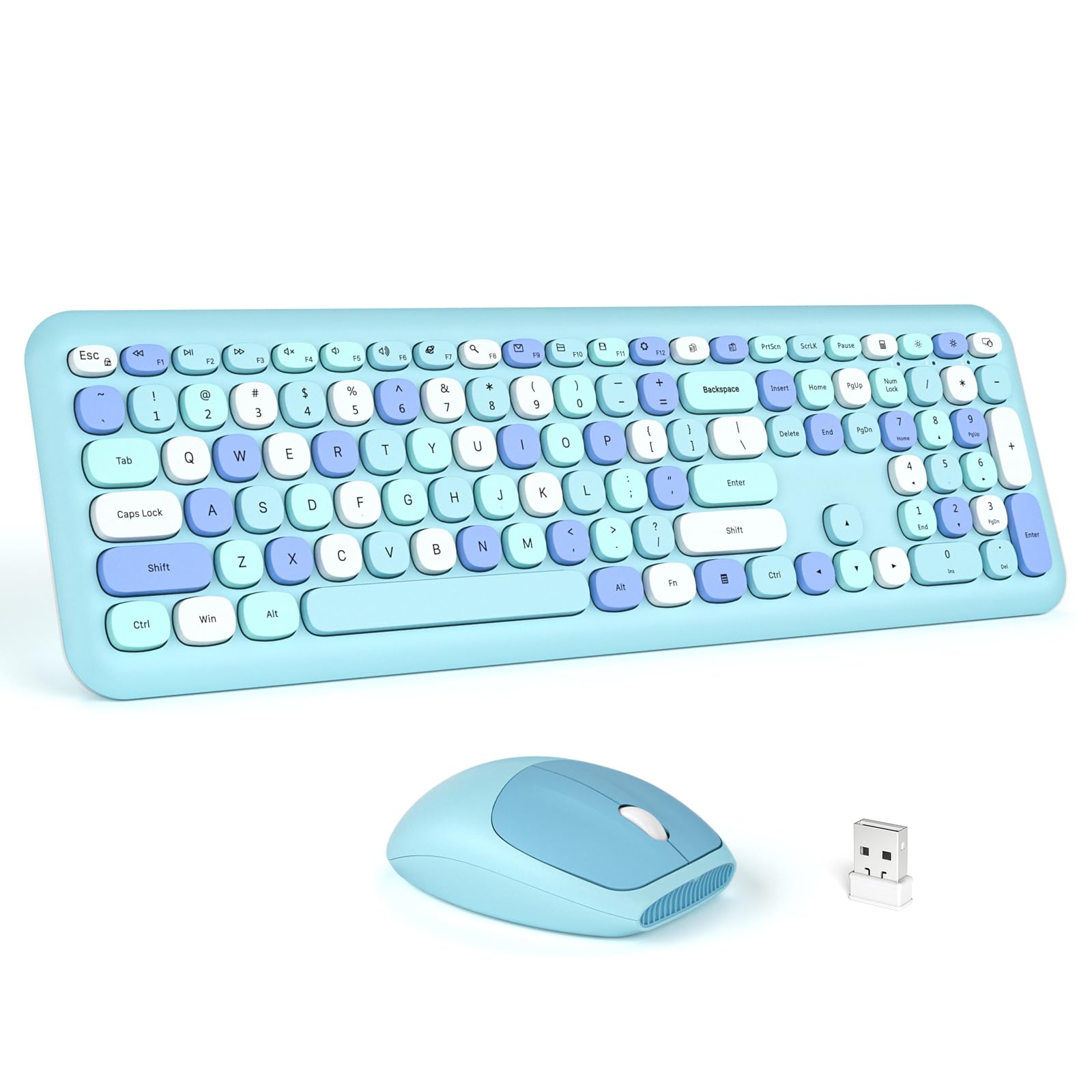 Snapklik.com : Wireless Keyboard And Mouse Combo - MOFII Blue Full ...
