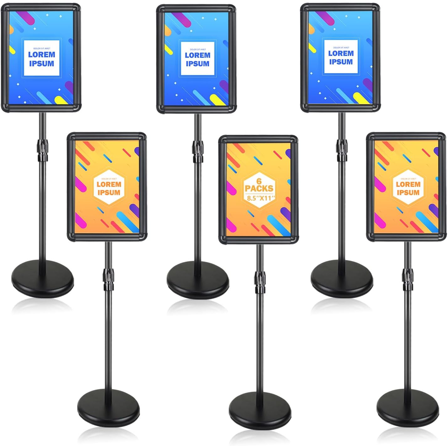 Amazon.com: 6 Pack Adjustable Pedestal Stand Holder 8.5 x 11 Inch Heavy ...