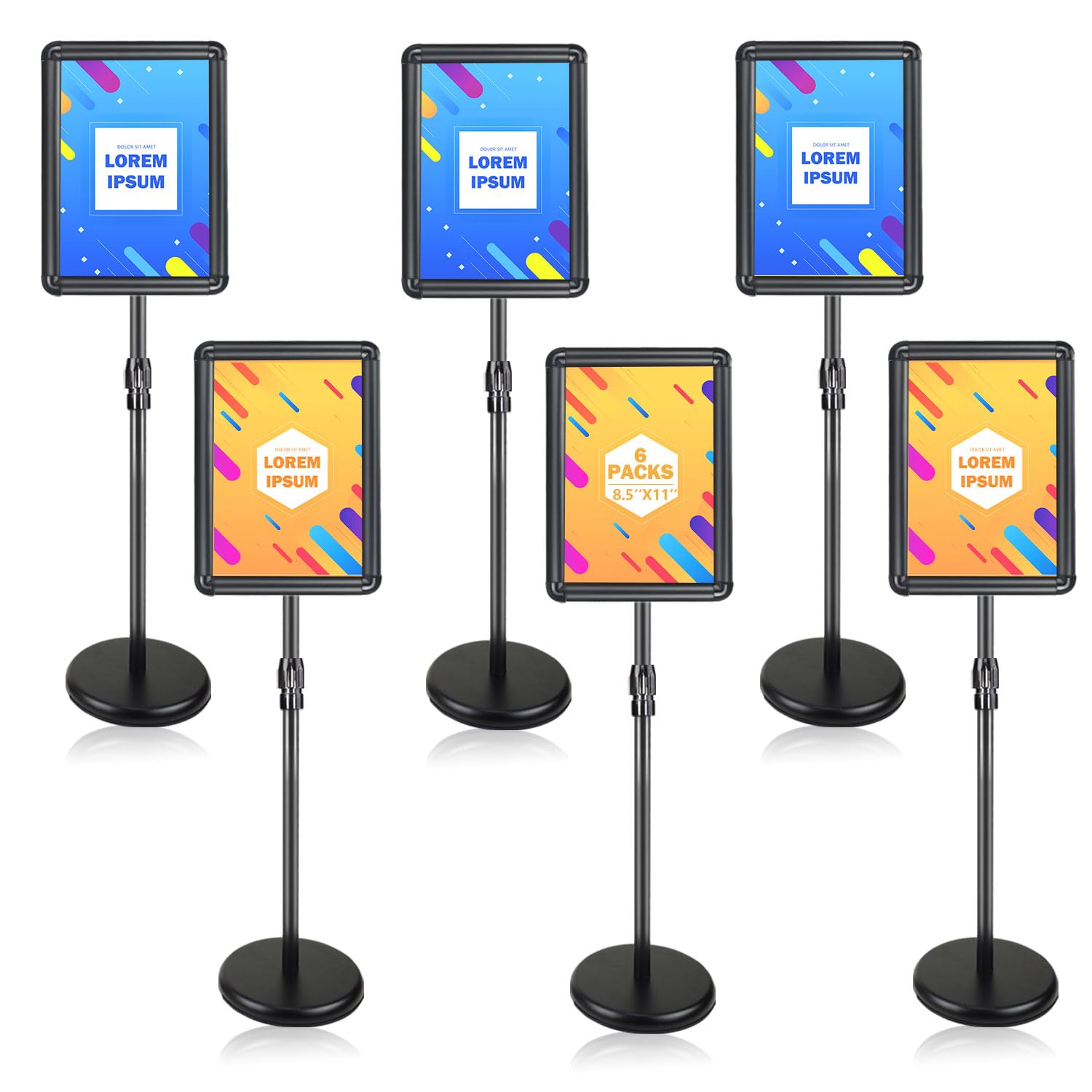 Amazon.com : Sign Holder - 6 Packs Adjustable Standing Sign Holder ...