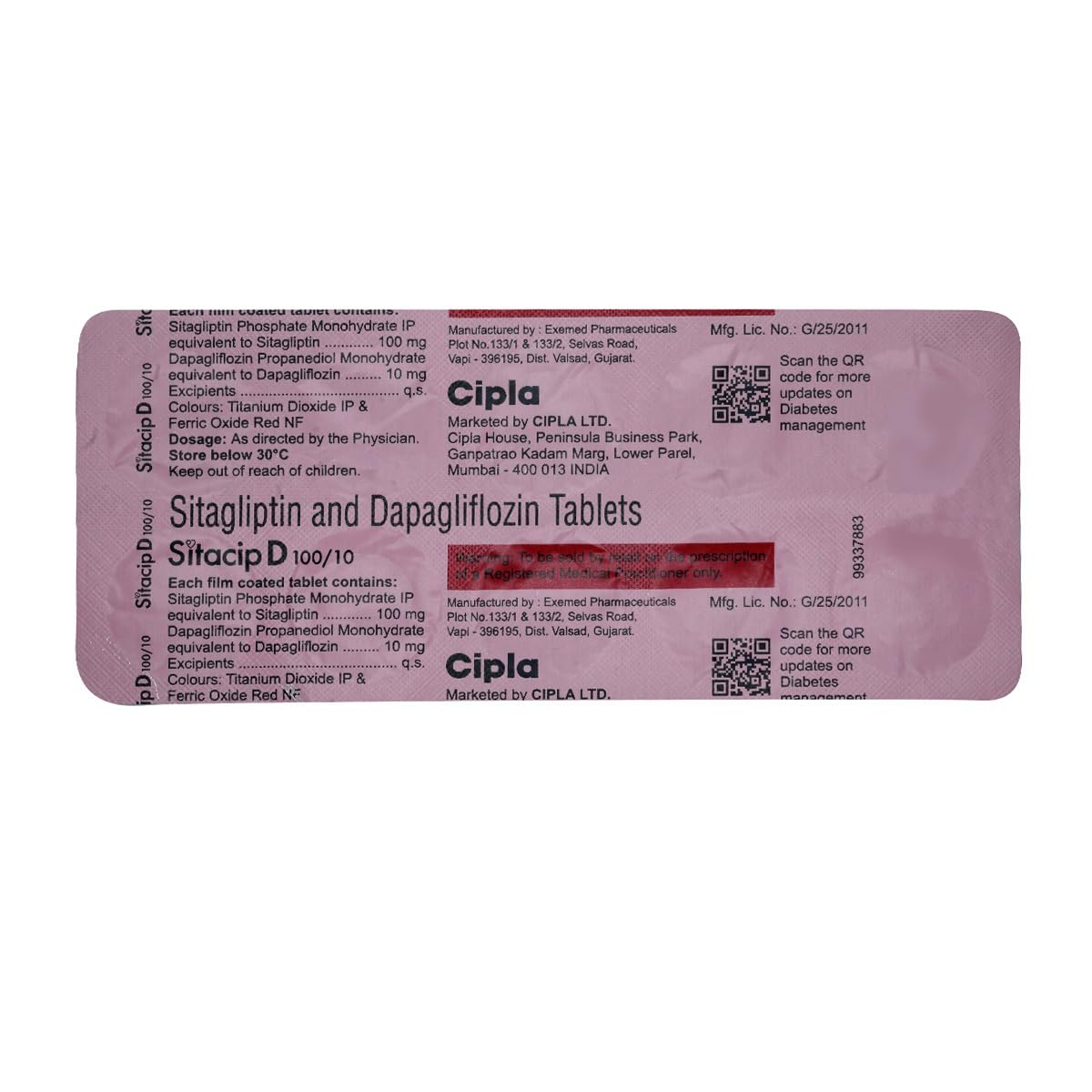 Sitacip D 100/10 -Strip of 10 Tablets : Amazon.in: Health & Personal Care