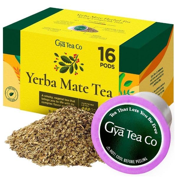 Amazon.com : Gya Tea Co Yerba Mate Tea K Cups for Keurig - Medium ...