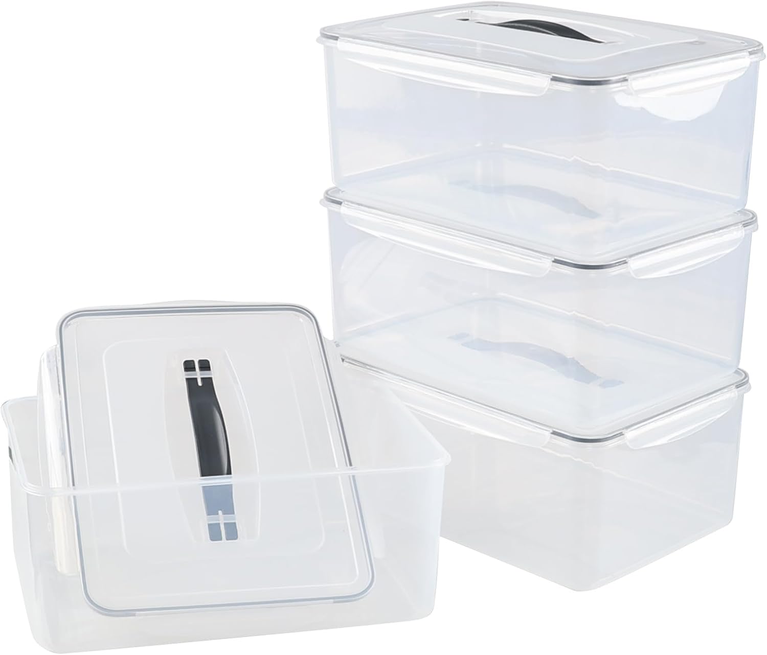 Amazon.com: Uumitty 4 Pack Airtight Food Storage Container Set, Bread ...