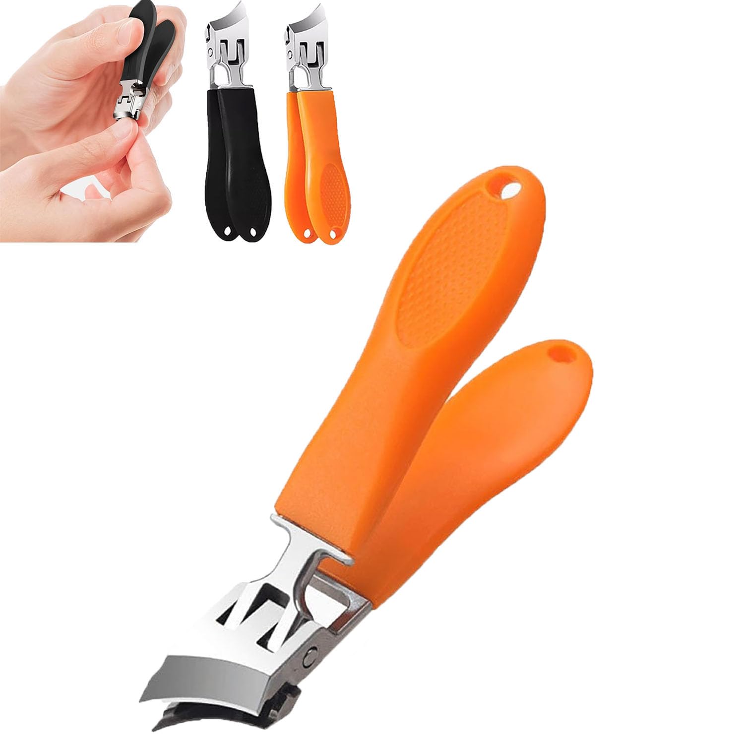 Amazon.com : Wide Jaw Opening Anti-Splash Slanted Nail Clipper, Slanted ...