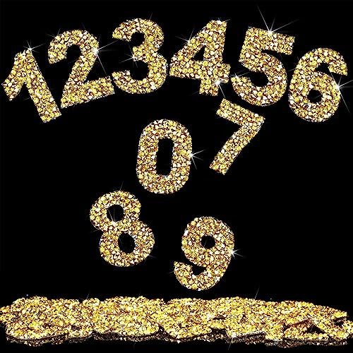 Amazon.com: Locacrystal 60pcs Bling Rhinestone Numbers Sticker 6sets 0 ...
