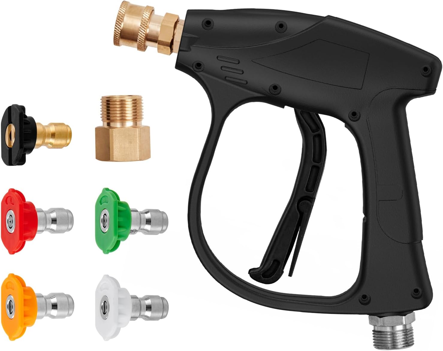 VEVOR Short Pressure Washer Gun, 4350 PSI High Power Washer Spay Gun ...