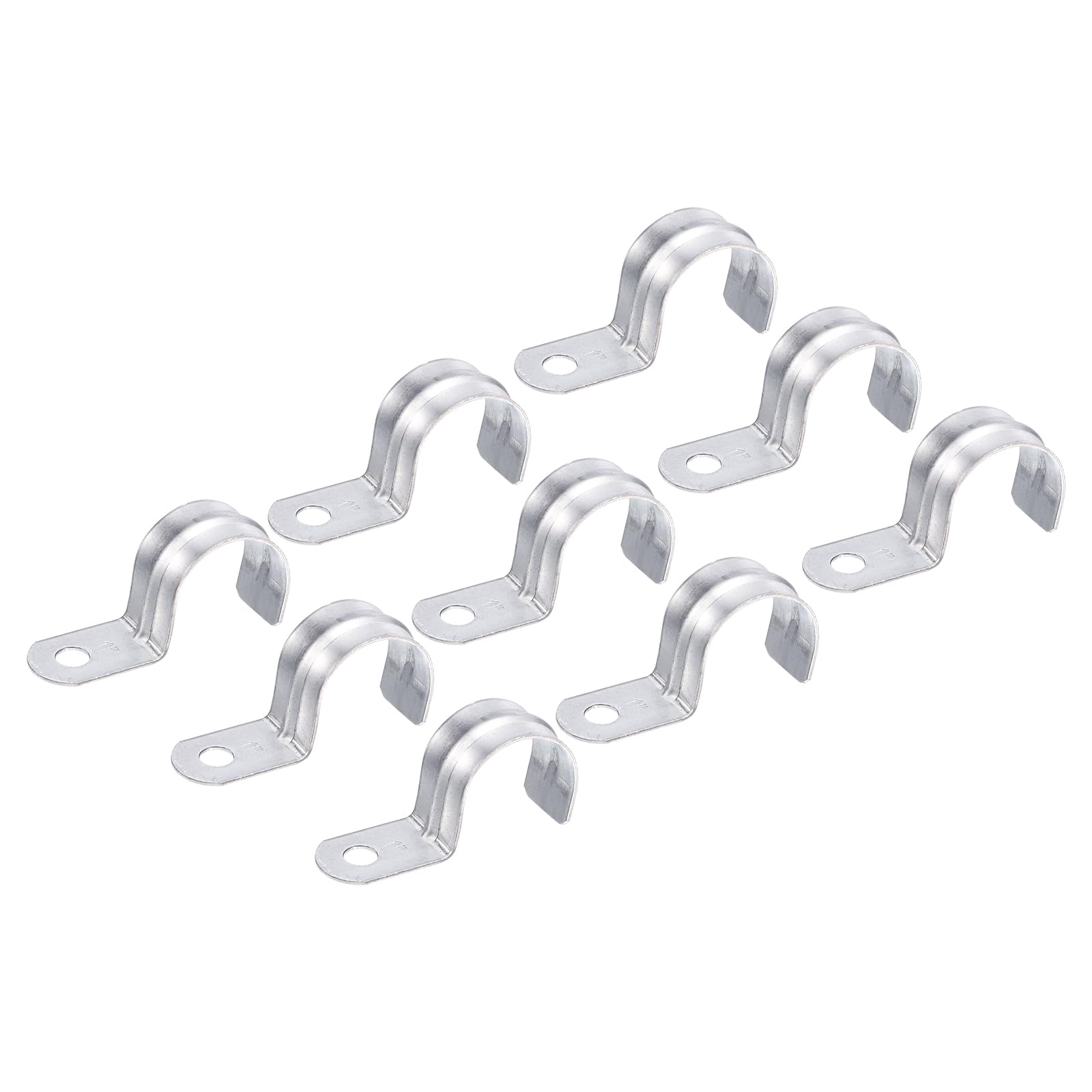 uxcell 18Pcs 32mm Pipe Straps, One Hole Straps Zinc Plated Steel Pipe ...