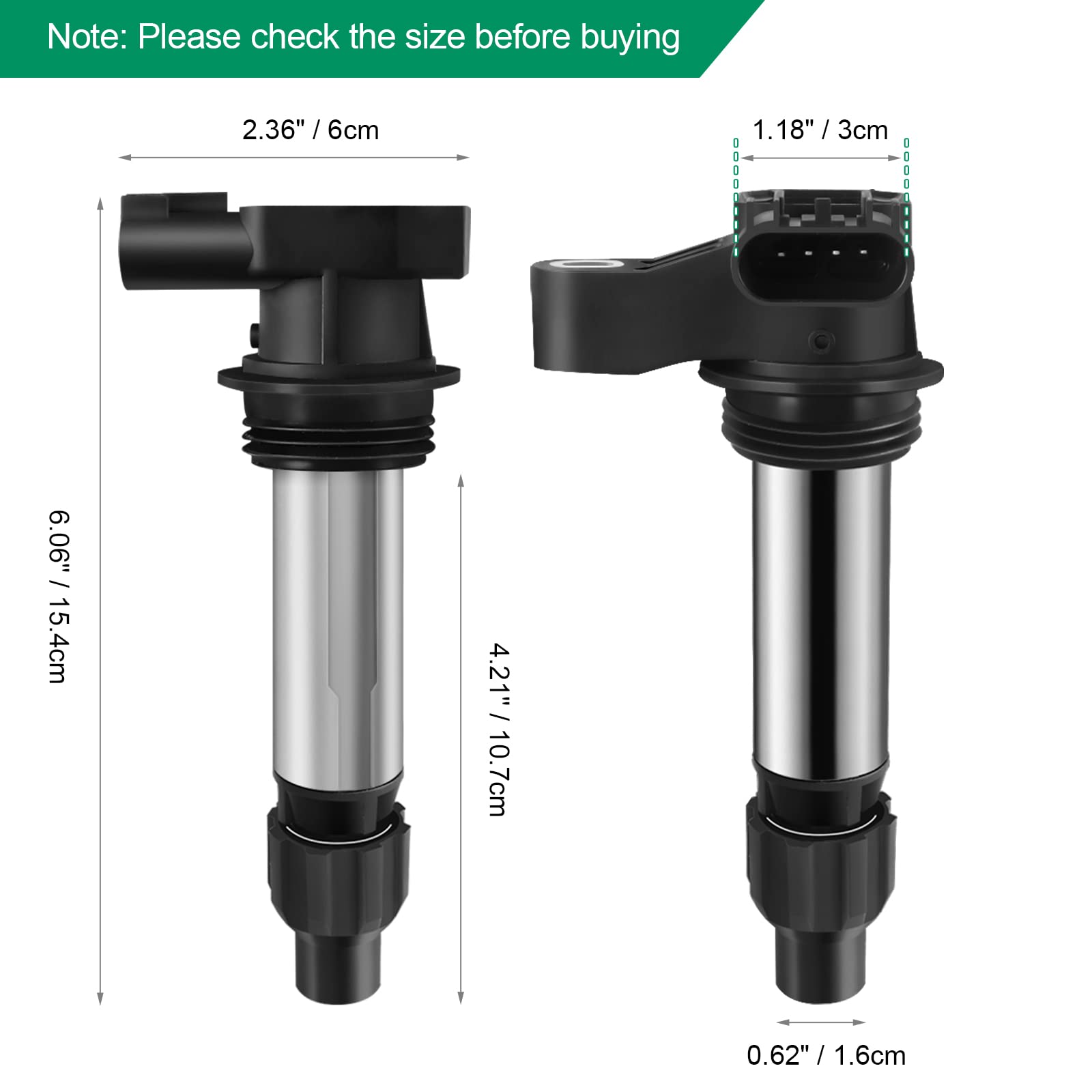 TXROMTZ Automotive Replacement Ignition Coil Pack Set of 6 Compatible ...