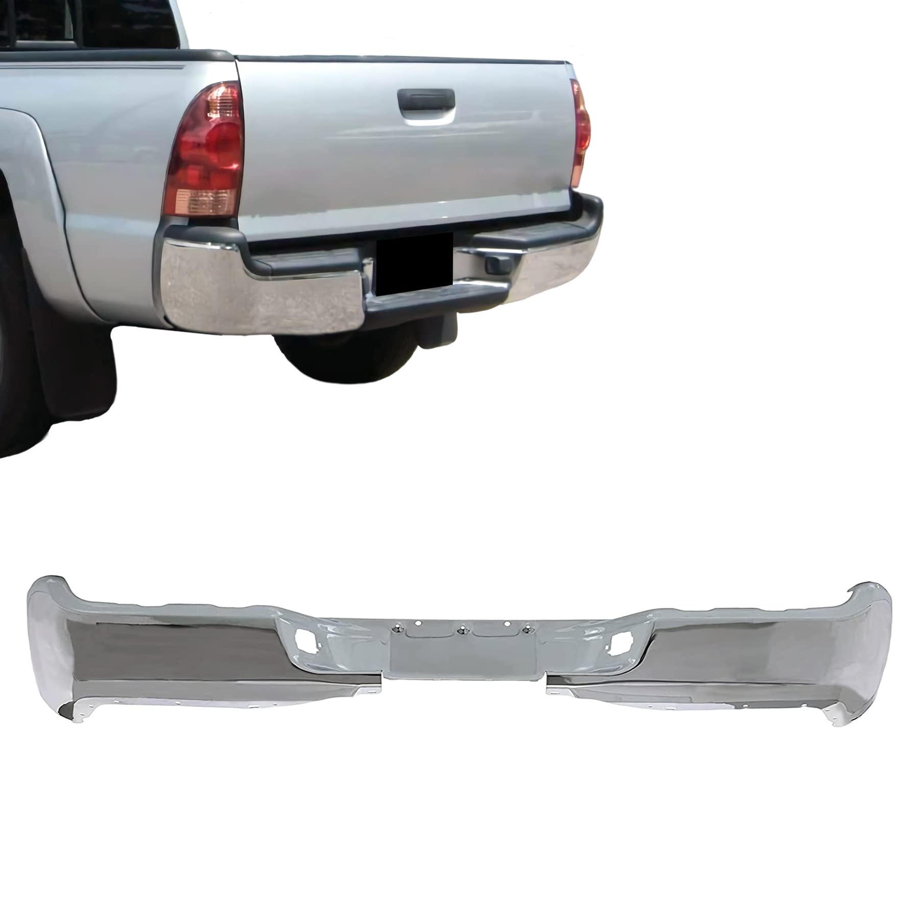 Amazon.com: JustDrivably Rear Bumper Face Bar Chrome Compatible With ...