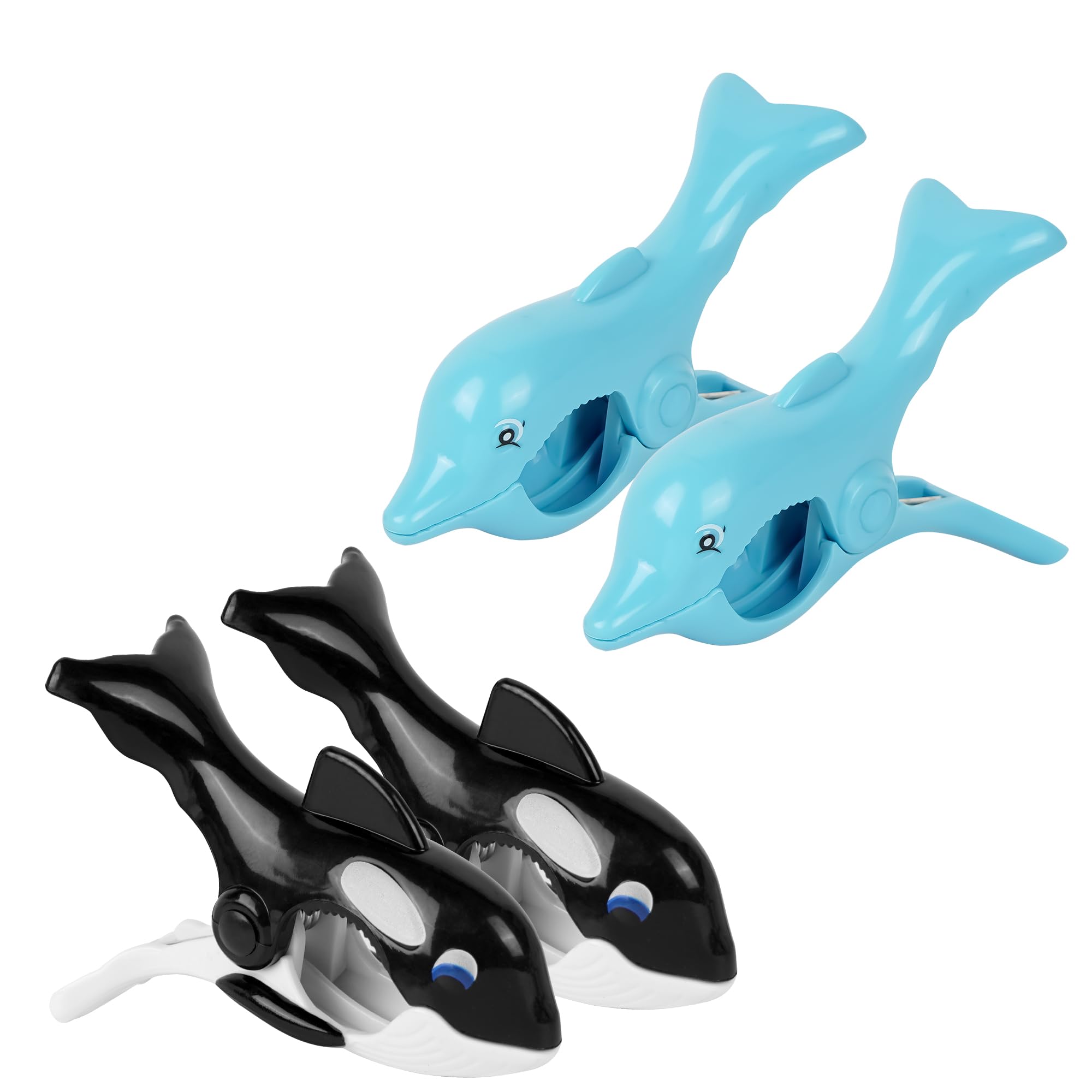 Amazon.com: CAIRIAC Dolphin Beach Towel Clips, Windproof Plastic ...