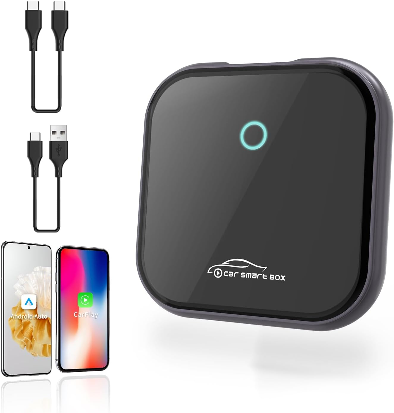 Amazon.com: 2 in 1 Wireless CarPlay Android Auto Adapter, Convert Wired ...