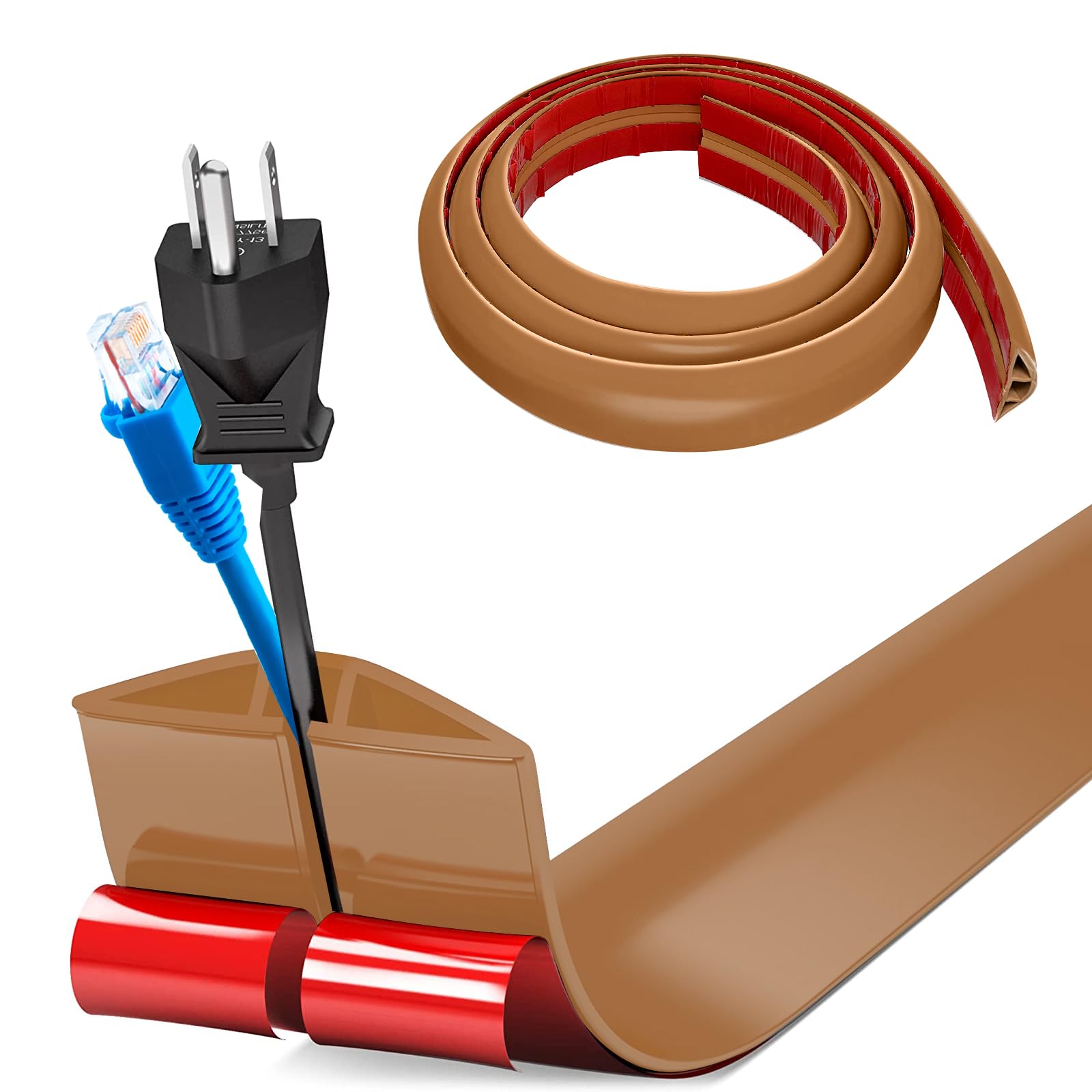 Floor Cord Covers Channel, Floor Cable Cover Protector, 3cm x 2m Heavy ...