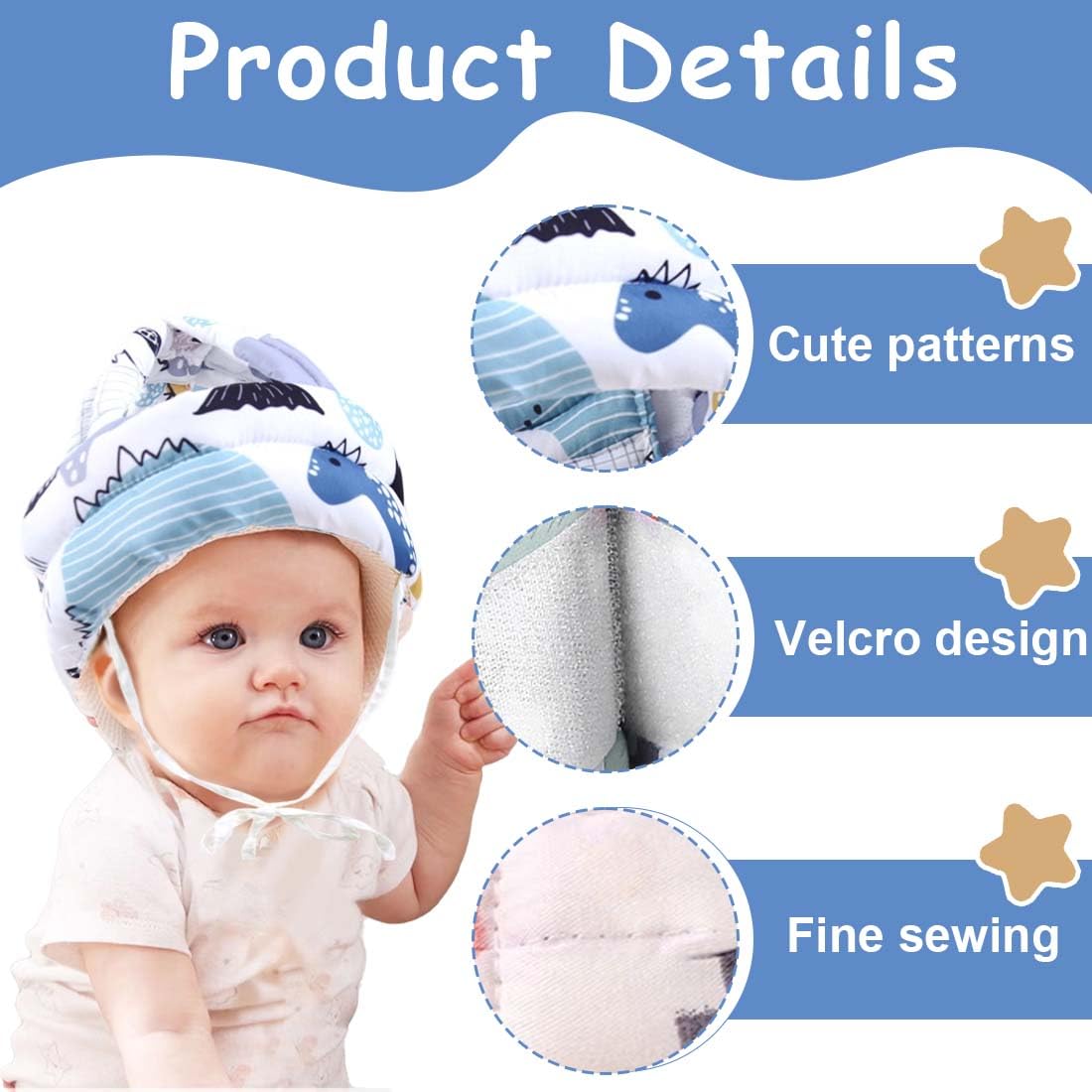 NHP Baby Helmet for Crawling,Baby Head Protector,No Bumps and Soft,Fall ...