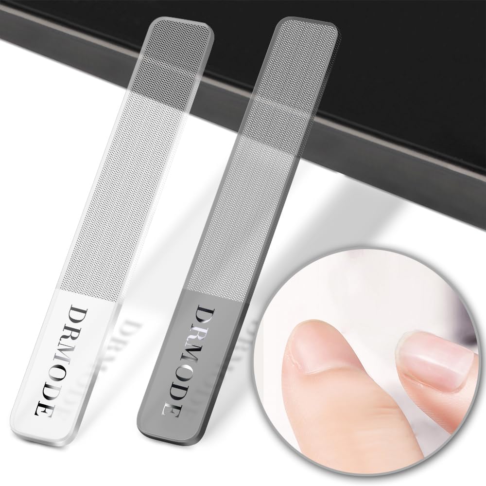 Amazon.com : Glass Nail File - 2PC Upgrade Glass Nail Shiner for ...