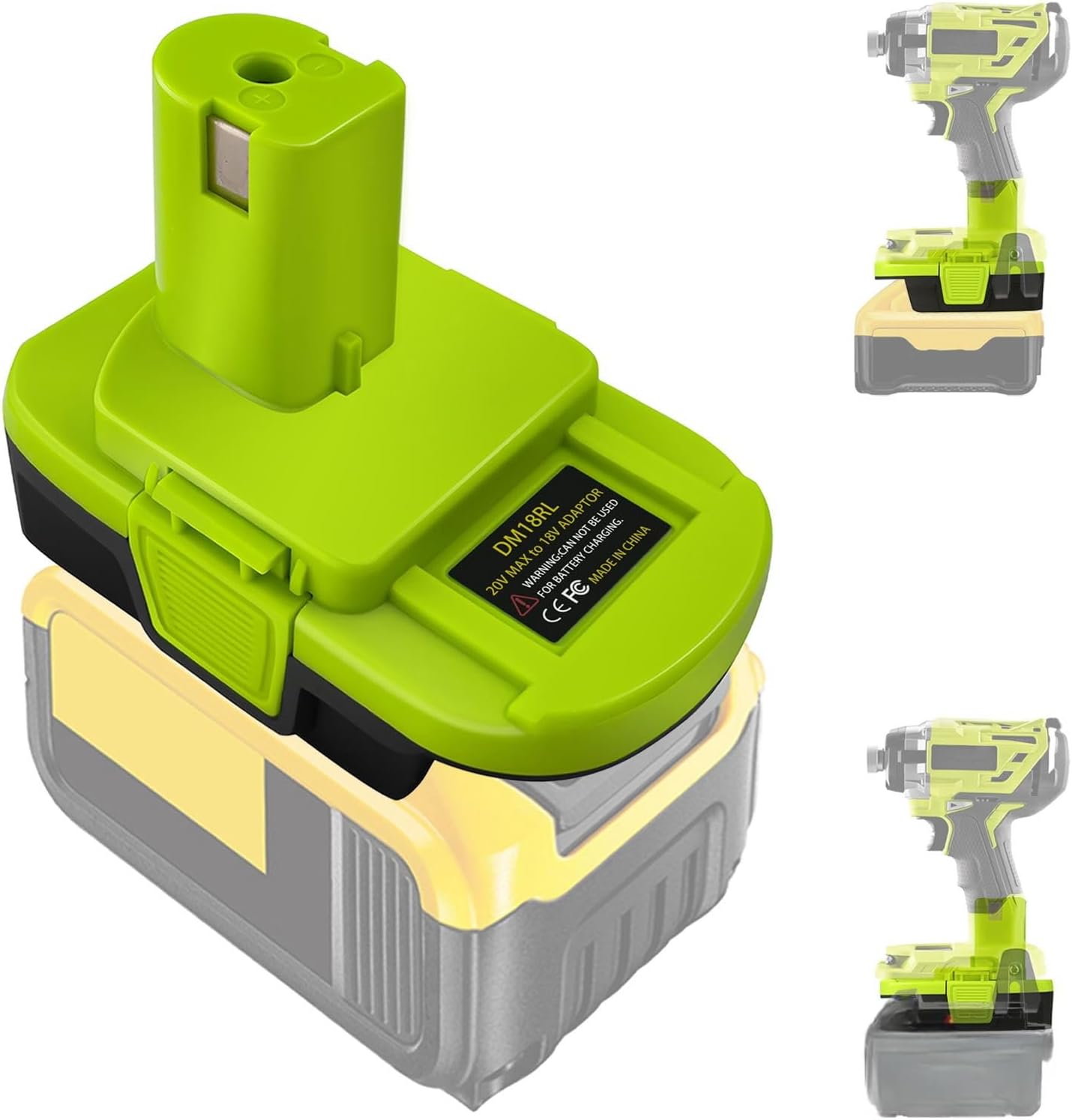 Amazon.com: DM18RL Battery Adapter for Dewalt to Ryobi Battery Adapter ...