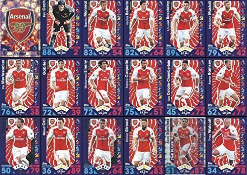 Topps Match Attax 2016/2017 Arsenal Team Base Set Plus Badge Logo ...