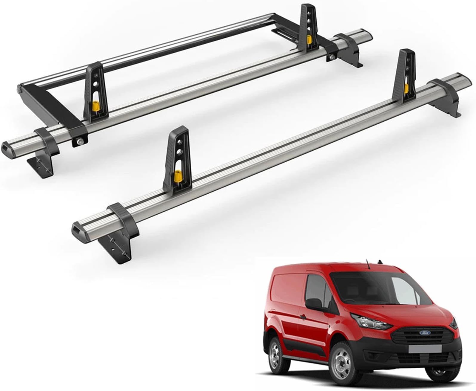 Van Guard Roof Rack for Ford Transit Custom (2013-2023) 3 Roof Bars ...