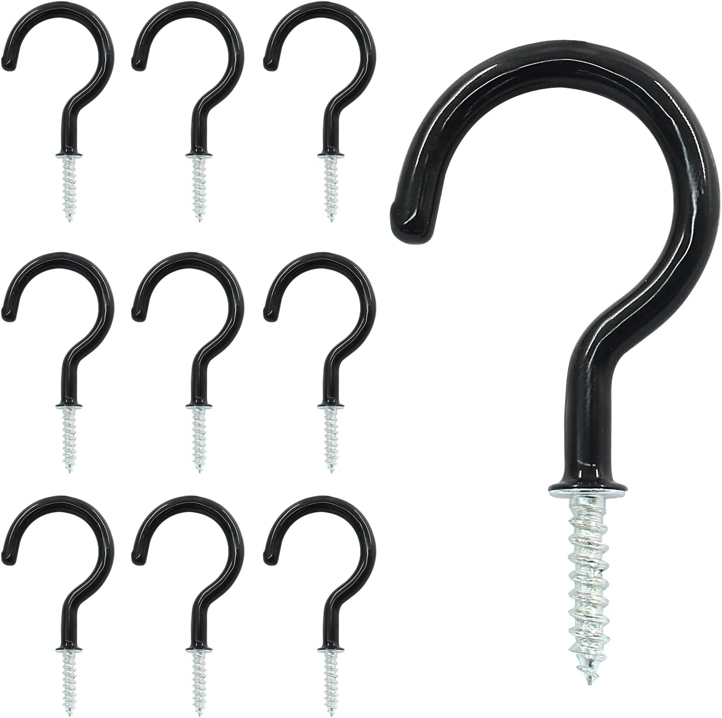 Amazon.com: 24 Pack Vinyl Coated Ceiling Hooks, 2 Inch Screw-in Hooks ...