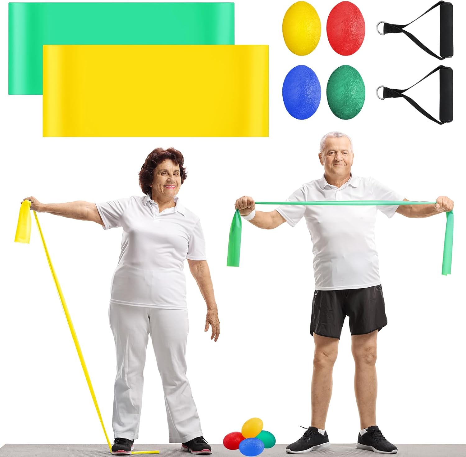 Amazon.com: Gemscream 8 Pcs Chair Exercise Program Set Included Senior ...
