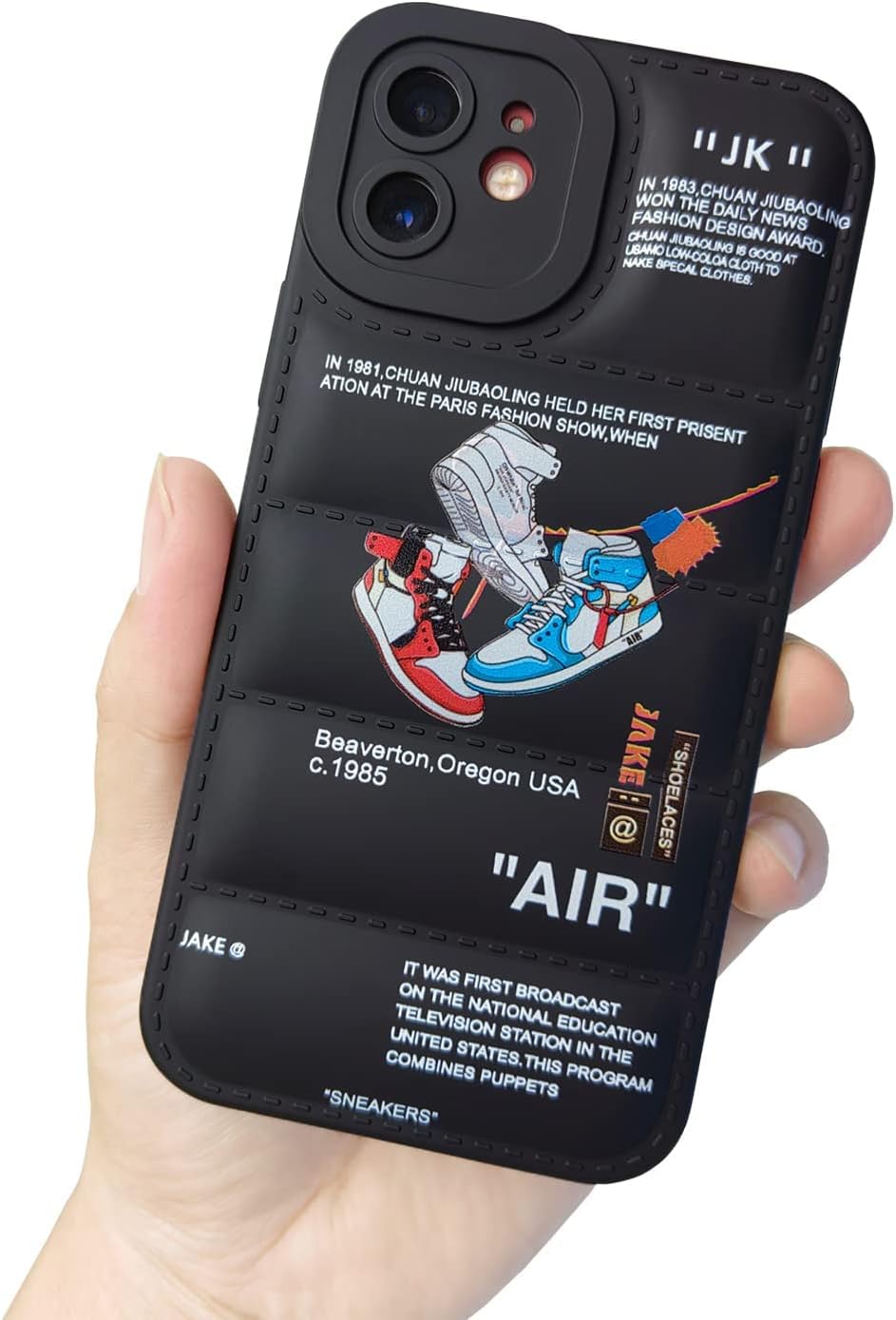 Amazon.com: Ins Off Sports Shoes Brand Puffer Phone Case Compatible ...